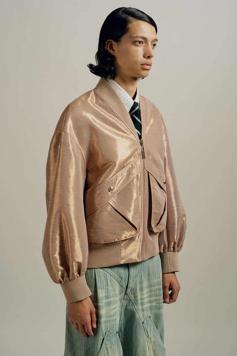 DANNY REVERSIBLE BOMBER JACKET BURNT CORAL